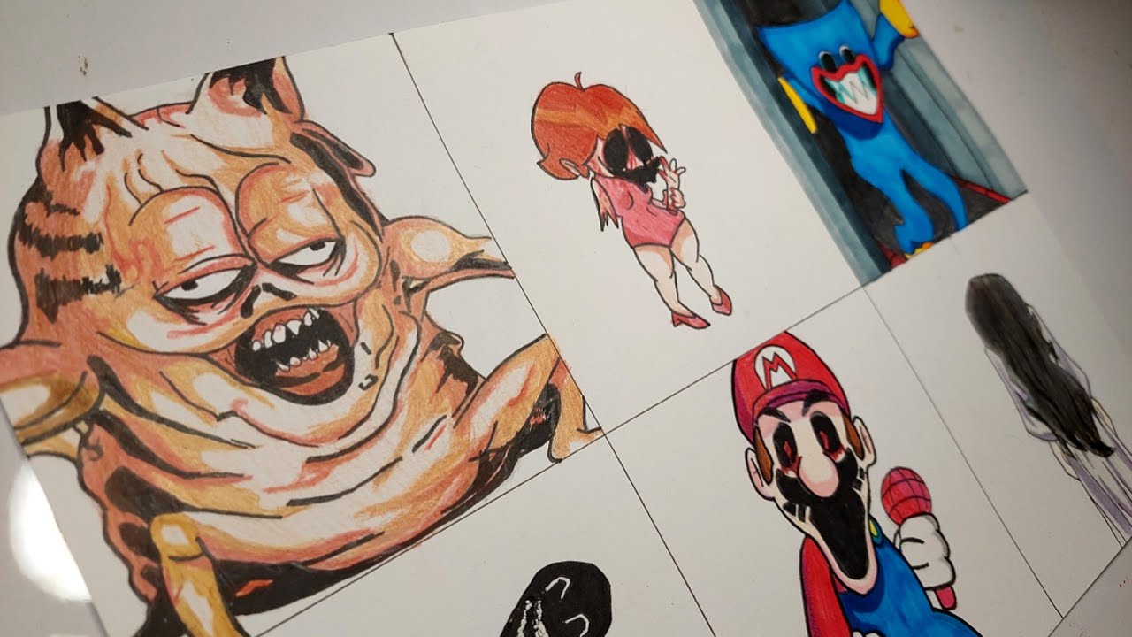 DRAWING CREEPY/SCARY MODS - Friday Night Funkin (FNF MODS) - YouTube