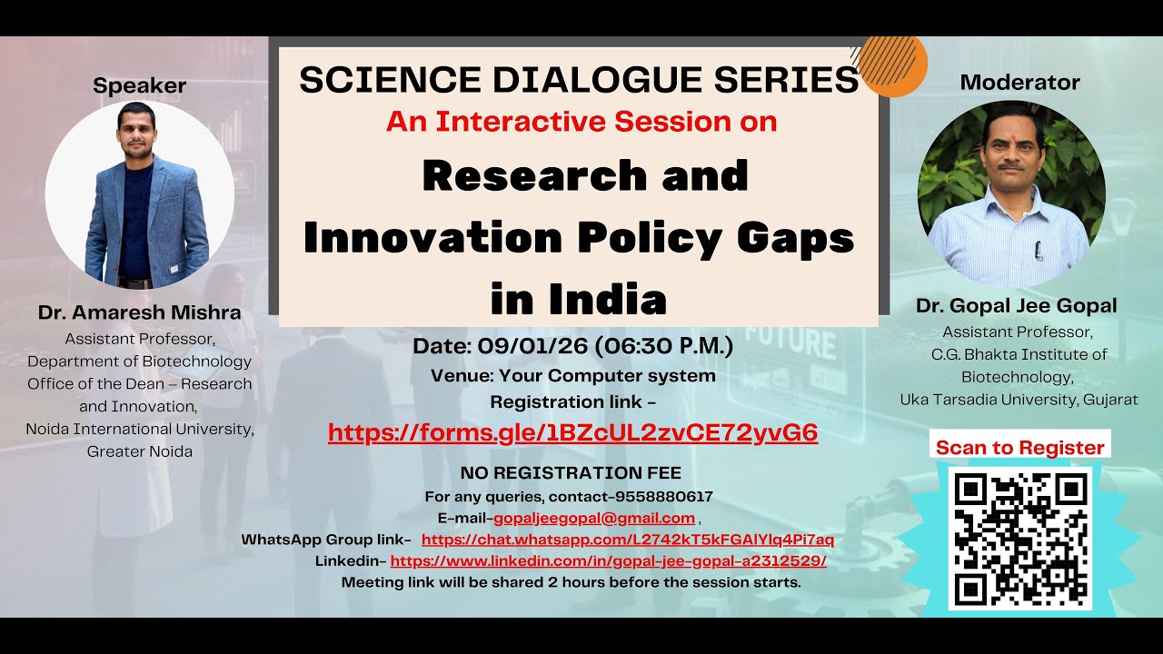 Research and Innovation Policy Gaps in India | Dr. Amaresh Mishra - YouTube