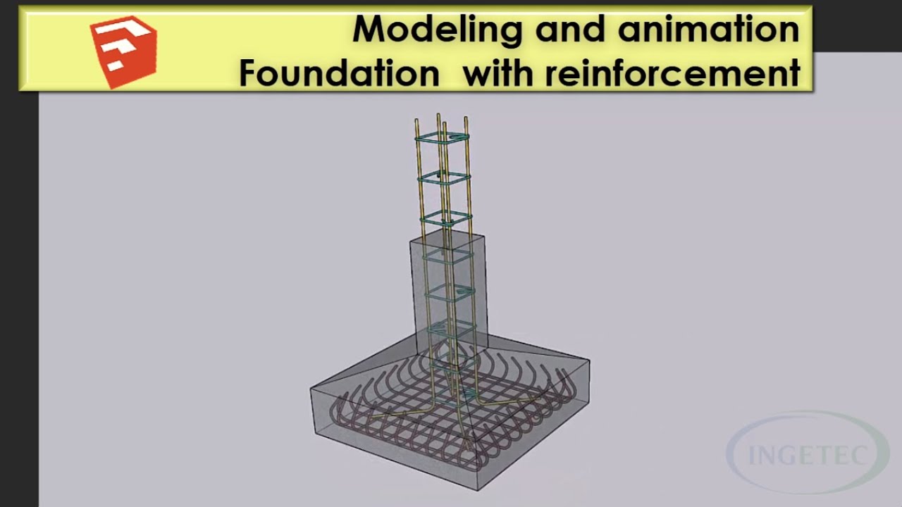 Modeling and animation Foundation with reinforcement - YouTube
