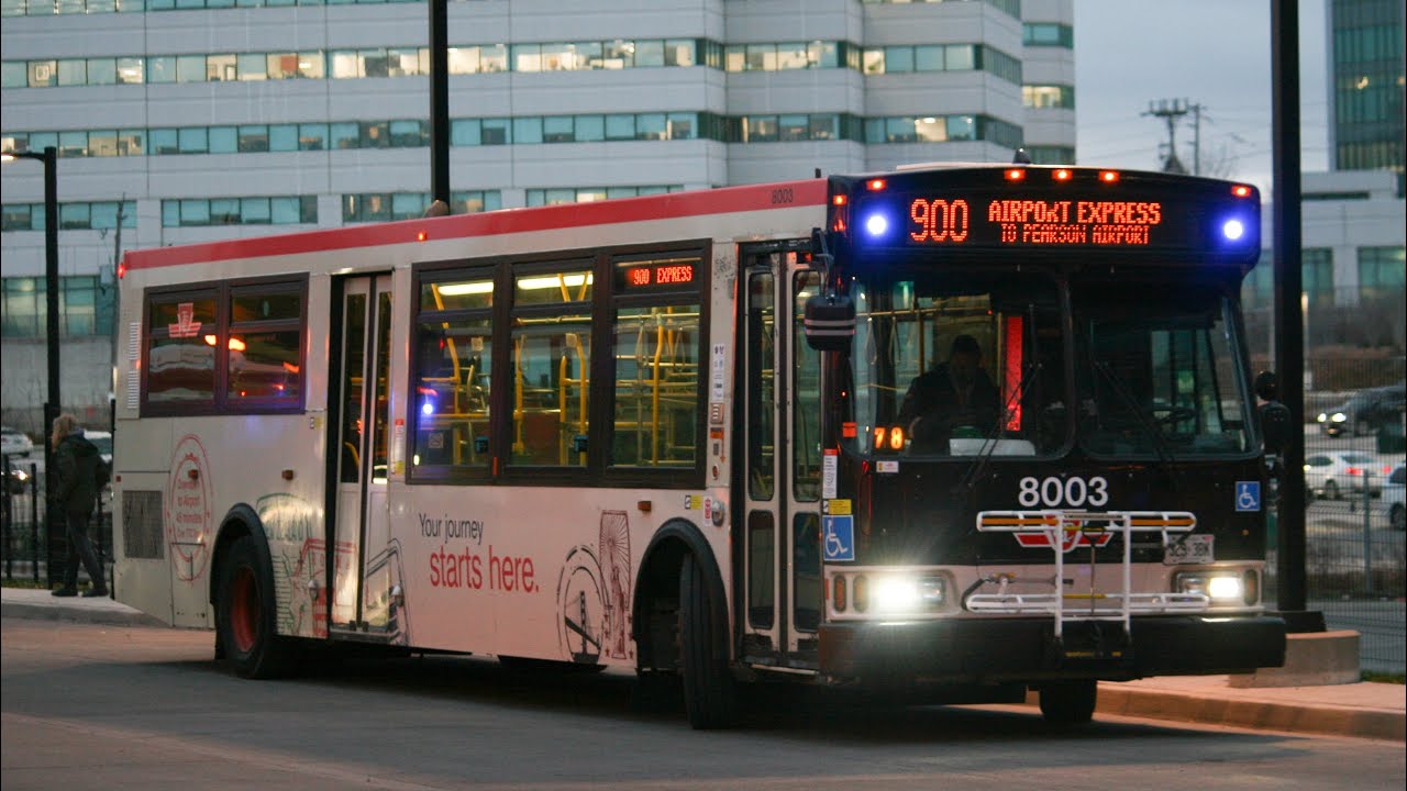 (Short Ride video) Now Retired TTC 8003 on route 900 Airport Express ...