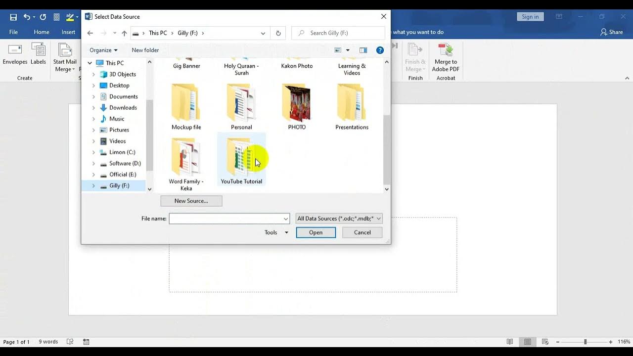 Lesson 9 - How To Create Envelop Merge in MS Word | Data Entry for Freelancing - YouTube
