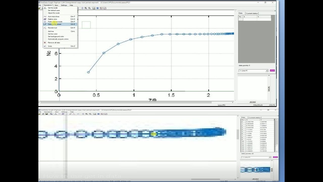 How to use Get data software from different images ( graph, results etc ...