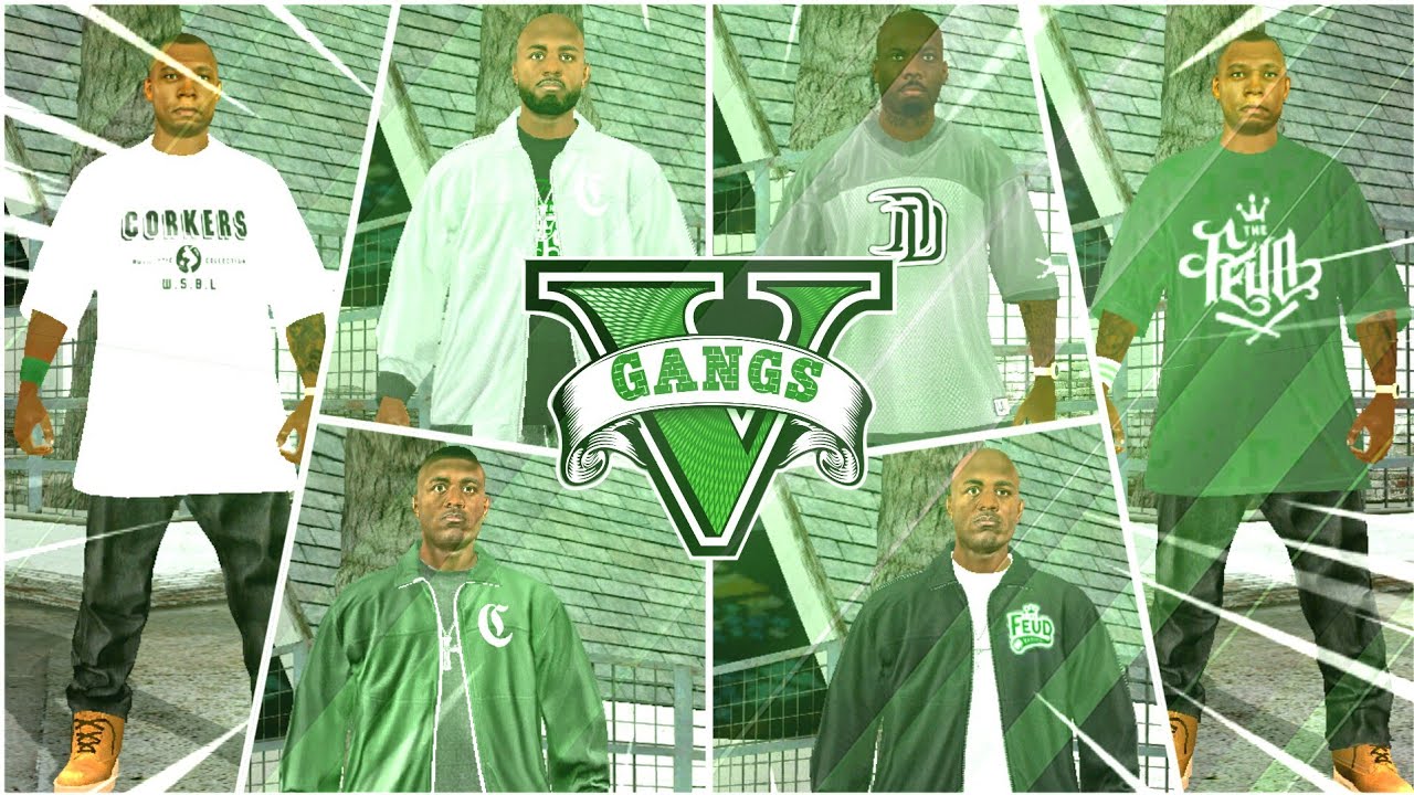 REVIEW!|| GTA V THE FAMILIES GANG SKIN VXSA PROJECT V1 || GTA SA MOBILE ...