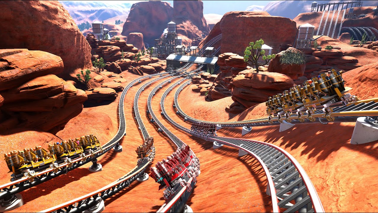 Race on a 115mph 5 Track Roller Coaster! POV - YouTube