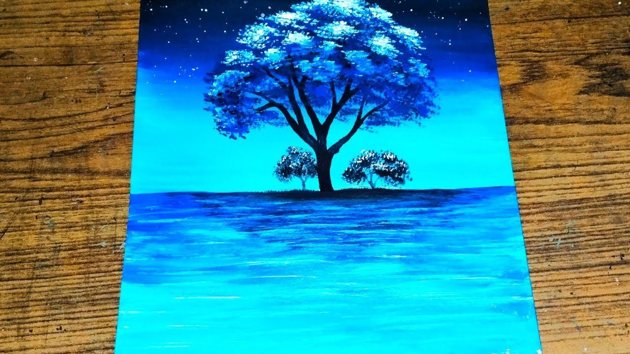 Easy Winter Tree ️ Painting | Acrylic Painting | Spark Arts Studio ...