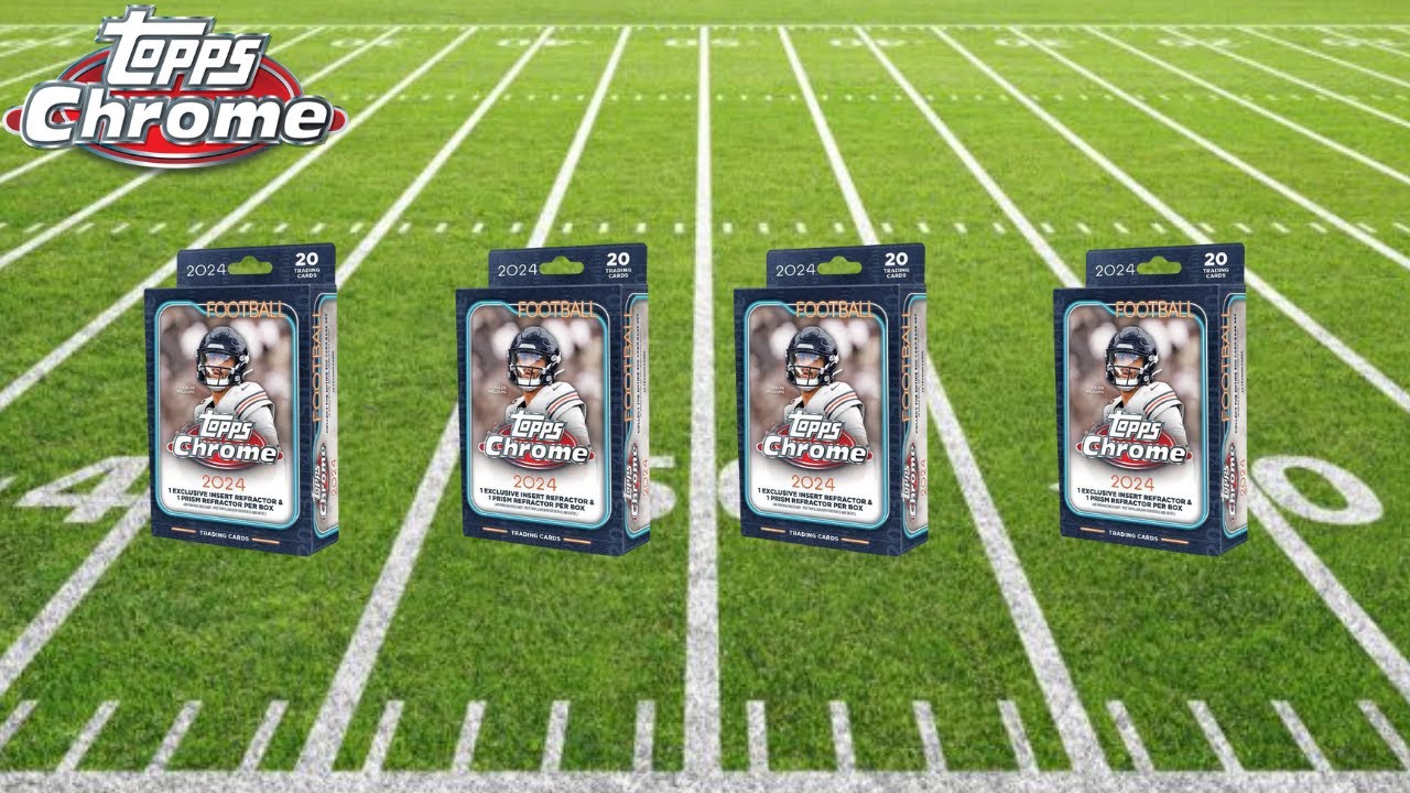 2024 Topps Chrome Football Hangers (x4) | **SUPERBOWL CHAMP RC PULLED ...