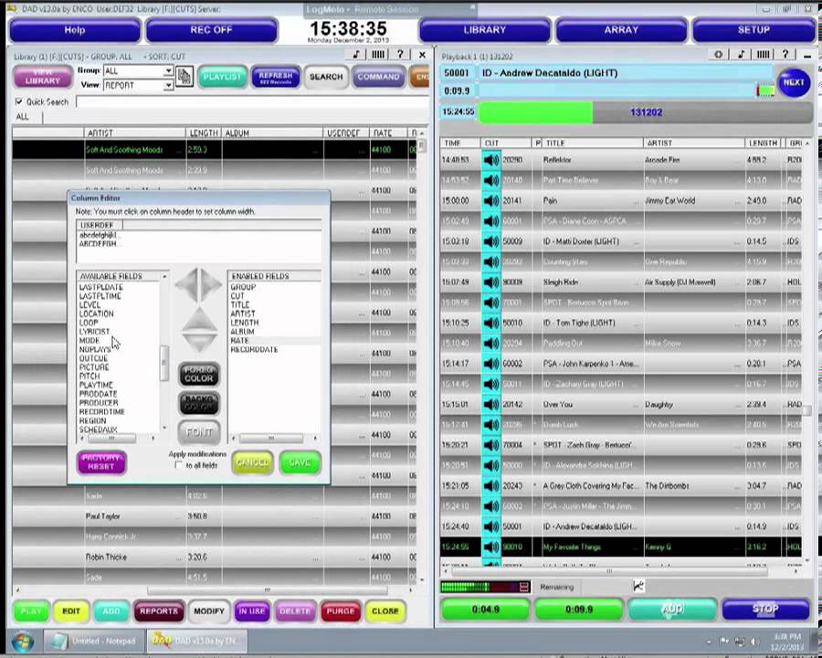 Enco DAD - Column Editor - YouTube