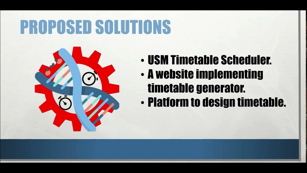 SC029 | Timetable Scheduling Application for Undergraduate CS Program using Genetic Algorithm ...