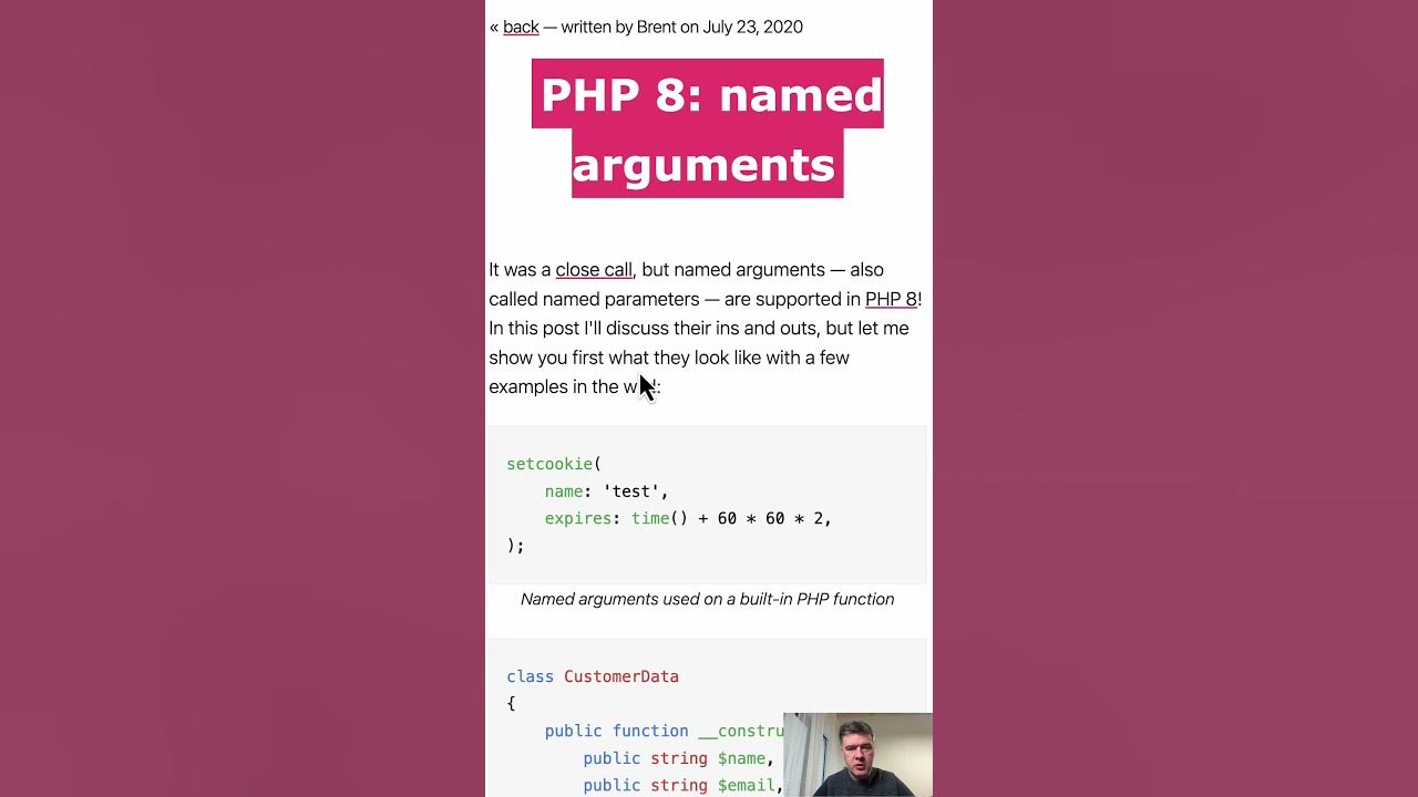 PHP 8 Features: My Top 3 #PHP - YouTube