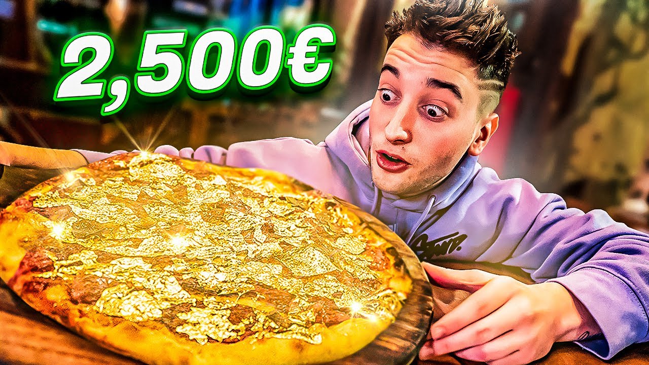 ME COMÍ UNA PIZZA DE ORO DE 2500$ !!! - YouTube