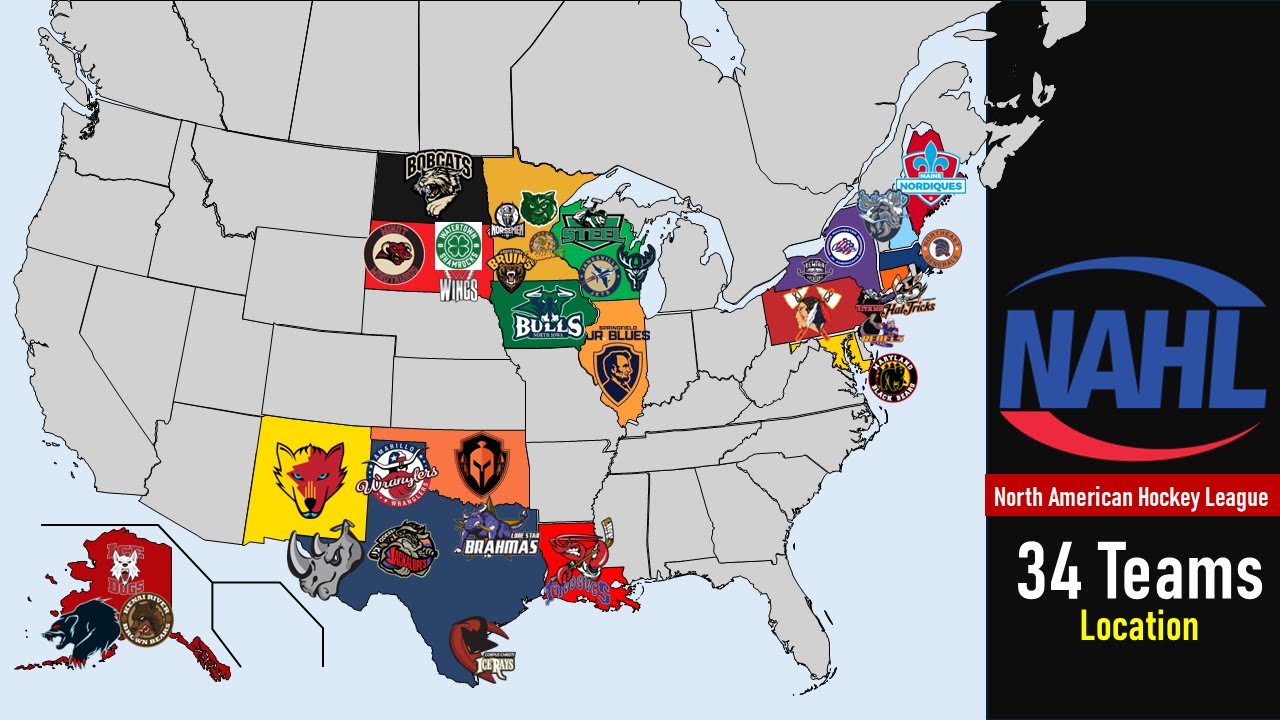 NAHL Team Locations: 2025 North American Hockey League Map - YouTube