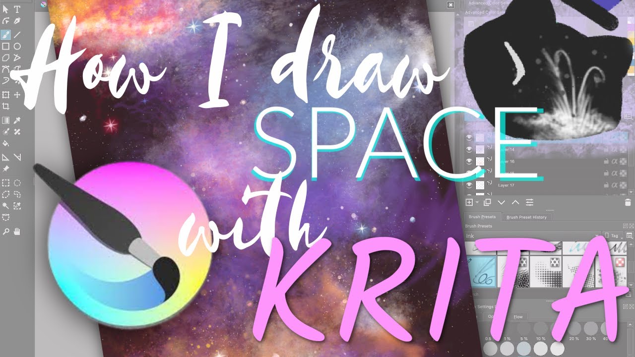 🎨🌌SPEEDPAINT of Space with KRITA walkthrough - YouTube