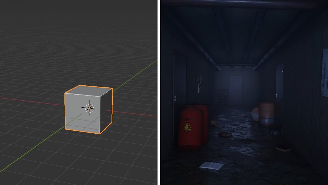 Creating a horror scene- Made in blender - YouTube