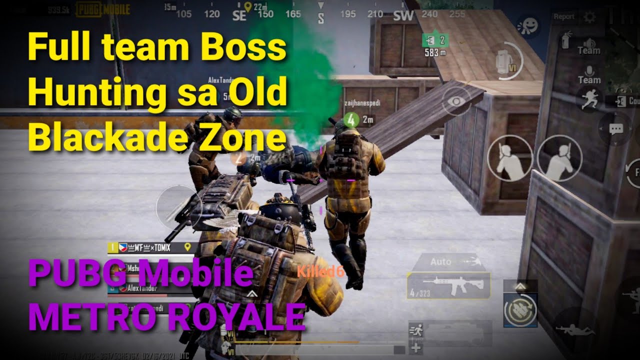 Full team boss hunting sa Old Blockade Zone | PUBG Mobile METRO ROYALE. - YouTube