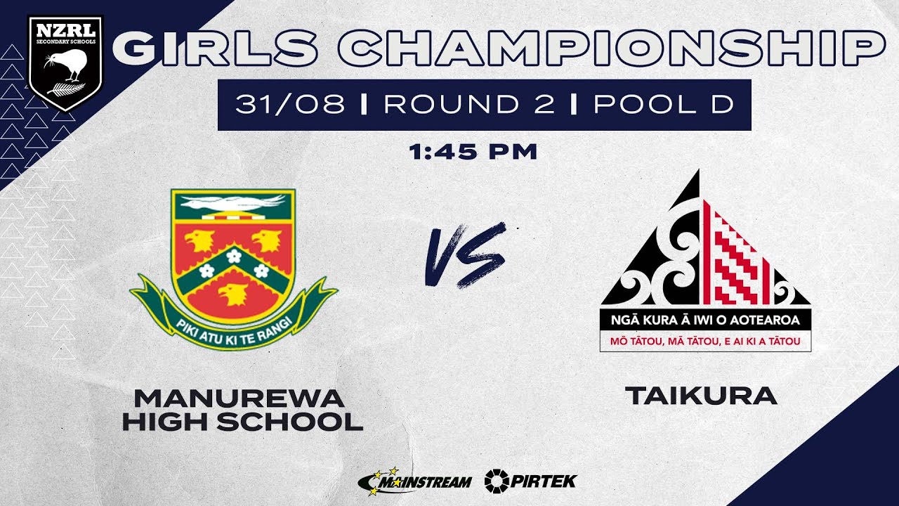 NZRL NATIONAL SECONDARY SCHOOLS TOURNAMENT DRAW Manurewa High School vs ...