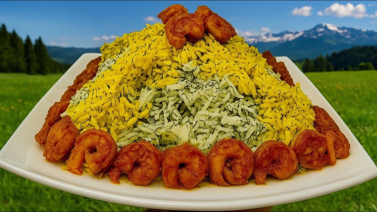 Dill Rice With Shrimp ،طرزتهیه شوید پلو با میگو | غذای دریایی خوشمزه و ...