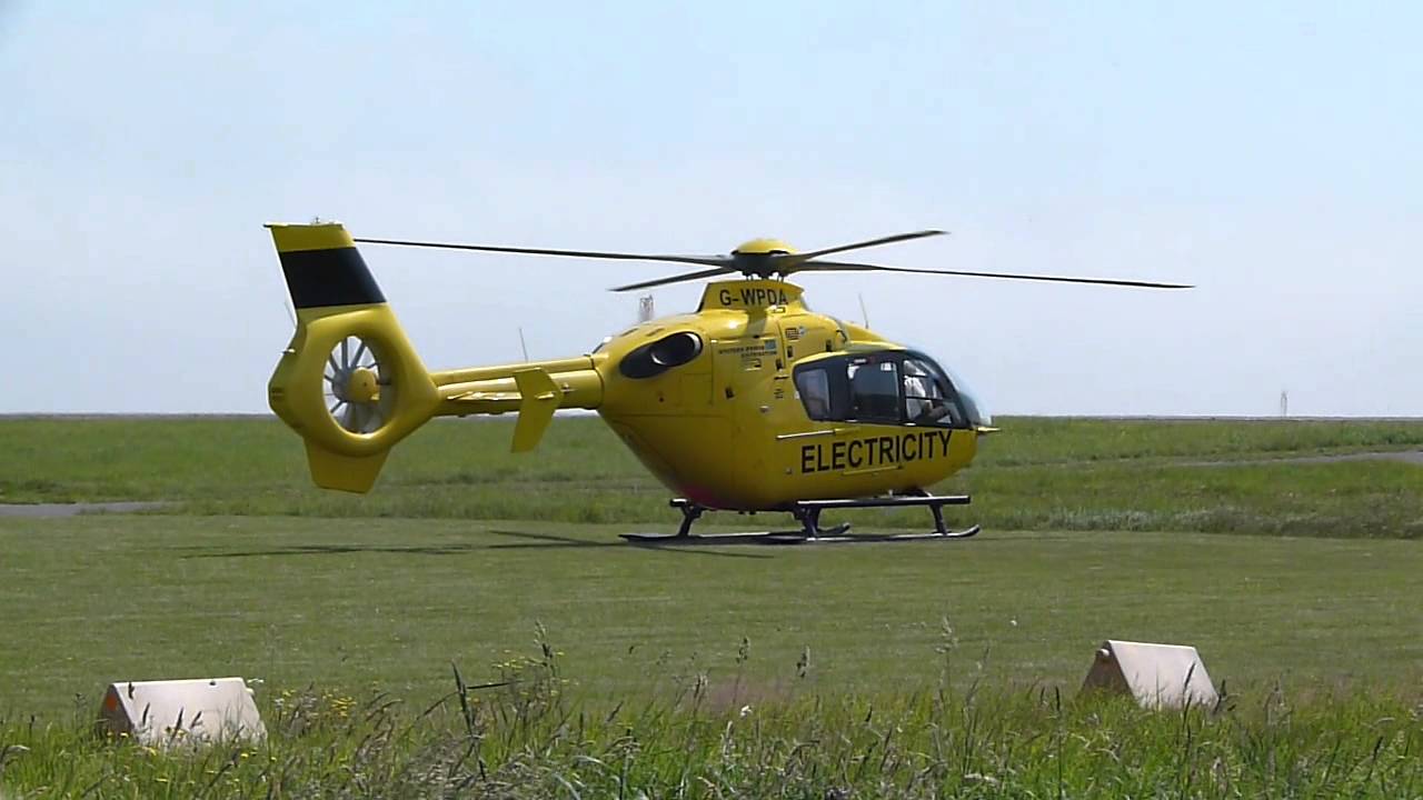 Eurocopter EC-135 Start-Up and Take-off Manston - YouTube