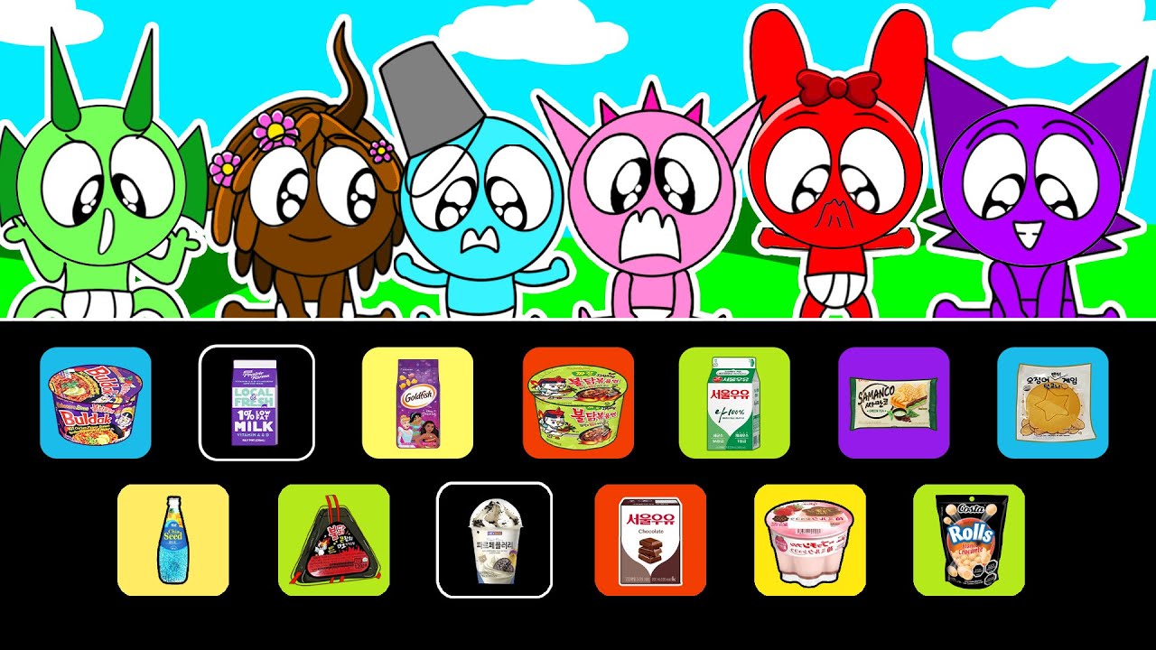 Sprunki Animation - PRUNKI FOOD FIGHT: Who Survives the SPICY NOODLES ...