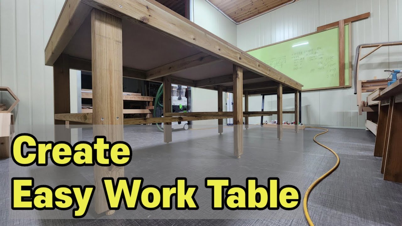 다용도 작업 테이블 만들기 Create easy work table - YouTube