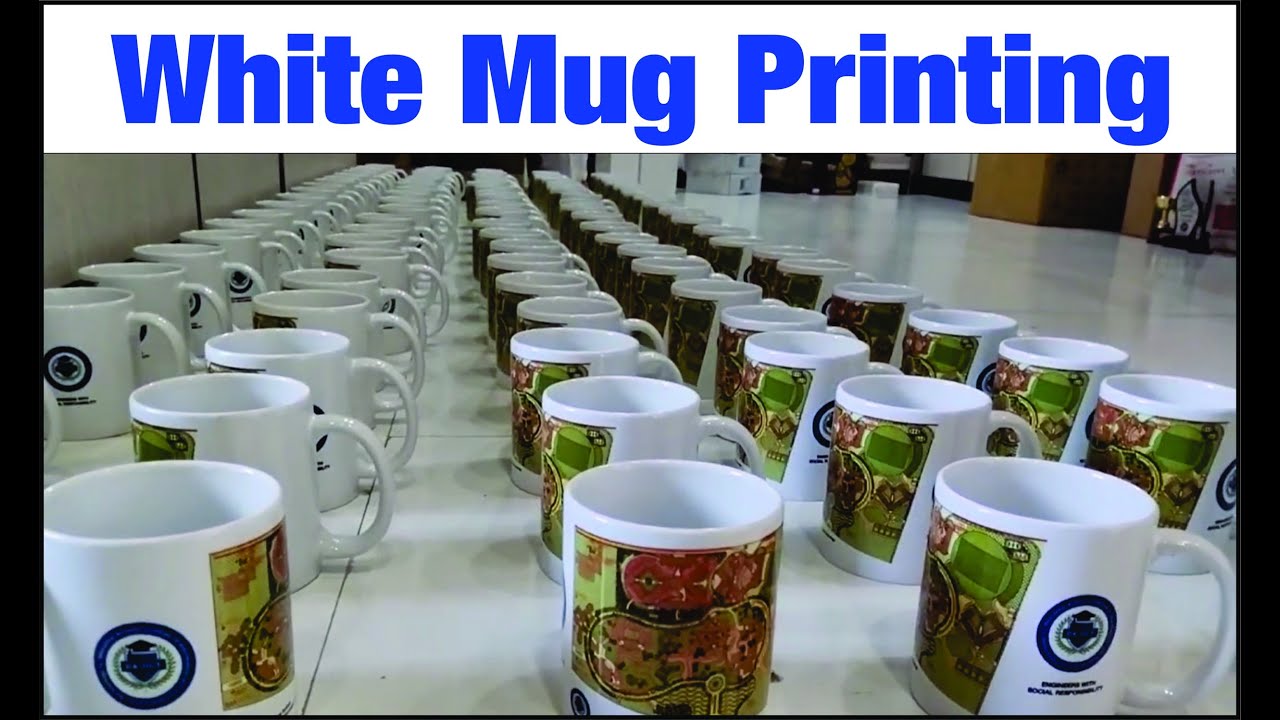 White Mug Printing - YouTube
