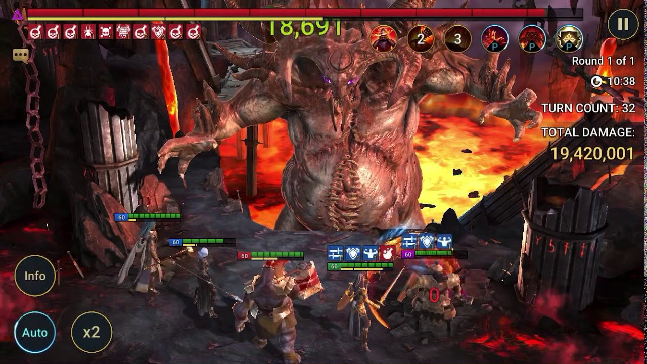 Unkillable clan boss roshcard + skull crusher - YouTube