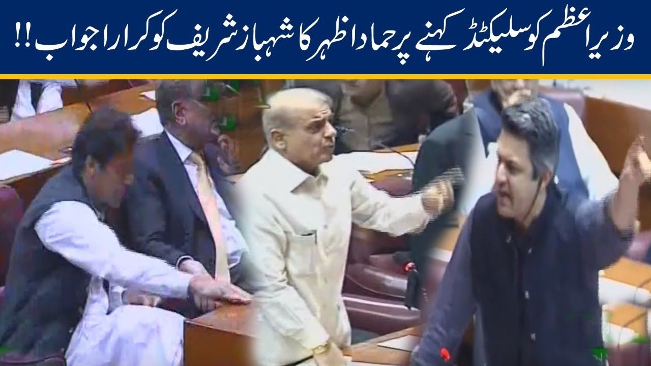 PM Imran Khan Claps On Hammad Azhar Great Reply To Shahbaz Sharif - YouTube
