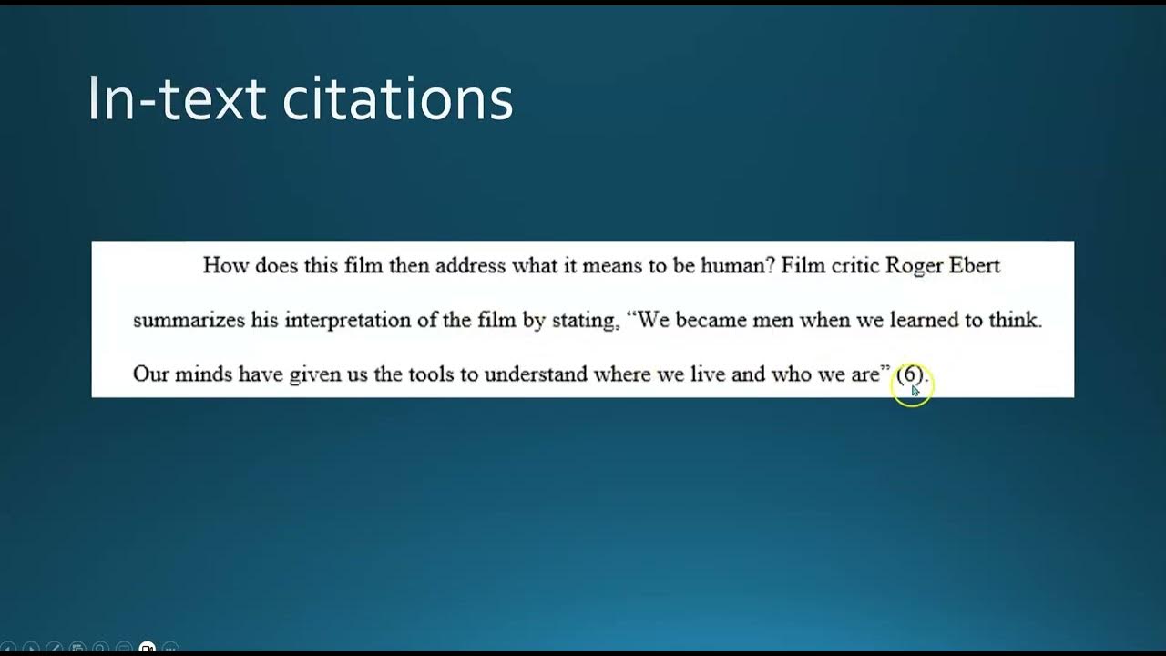 MLA Works Cited and In text Citations tutorial - YouTube