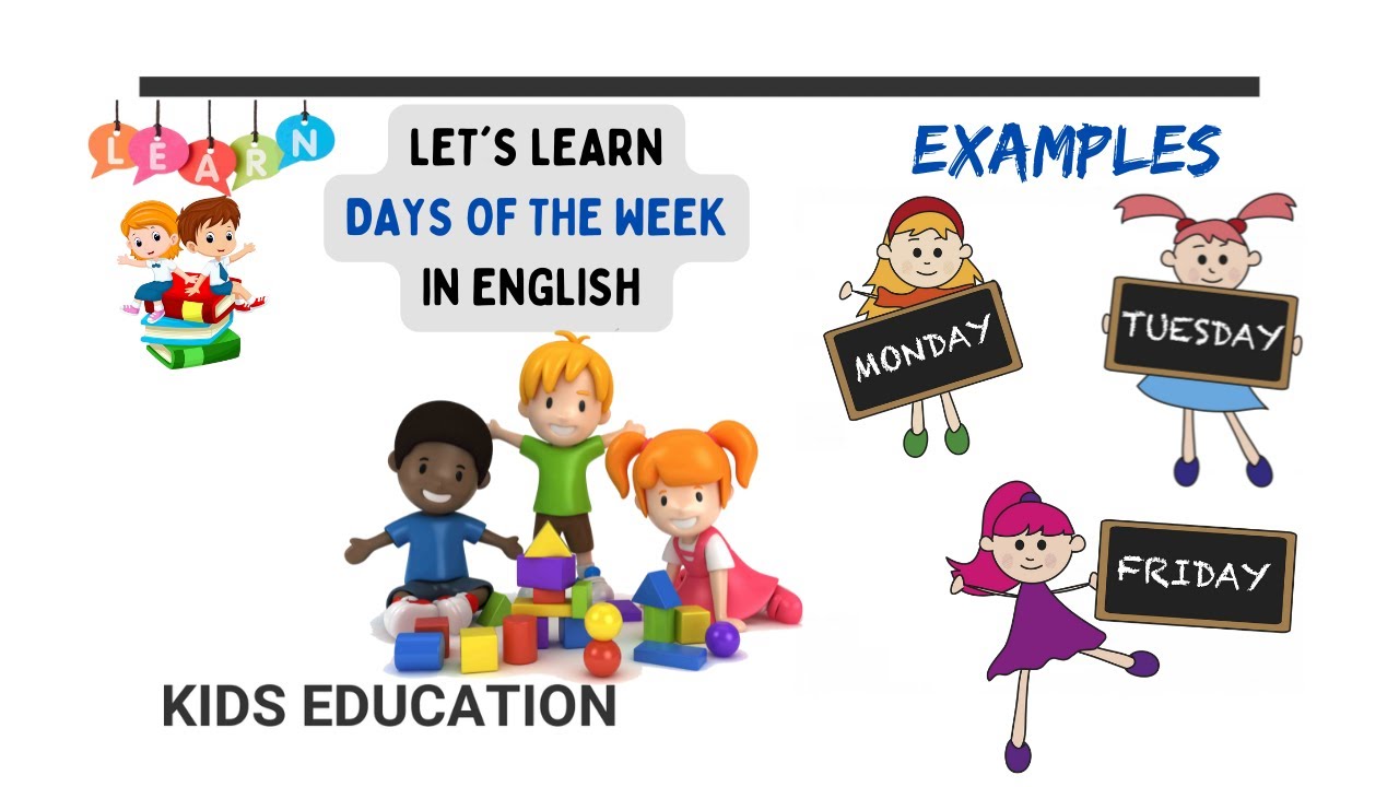 Days of the Week in English || English Learning || Kids Education ...