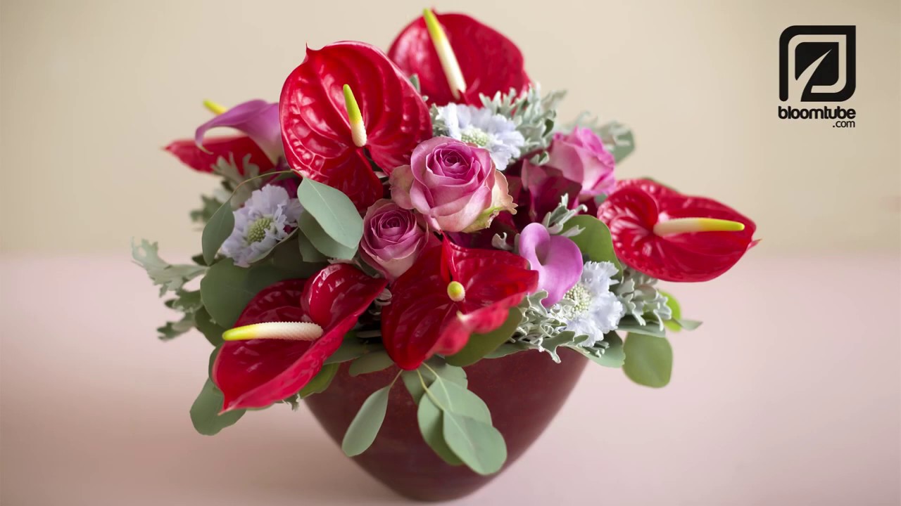 3 different floral designs with Anthuriums. let's get creative - YouTube