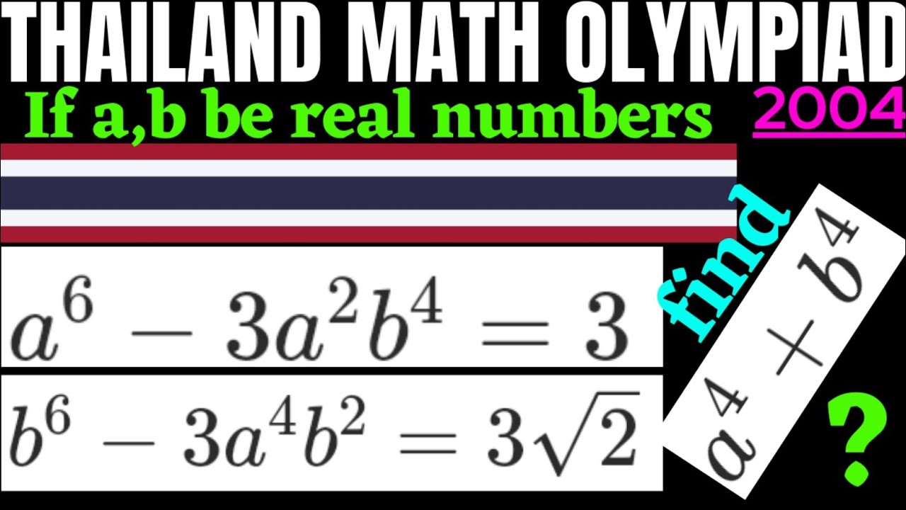 Awesome Algebra!Thailand Math Olympiad(2004)-Let's Solve! - YouTube