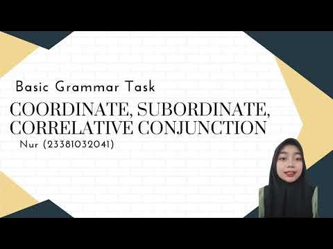 Basic Grammar Task || Coordinate, Subordinate, Correlative Conjunction ...