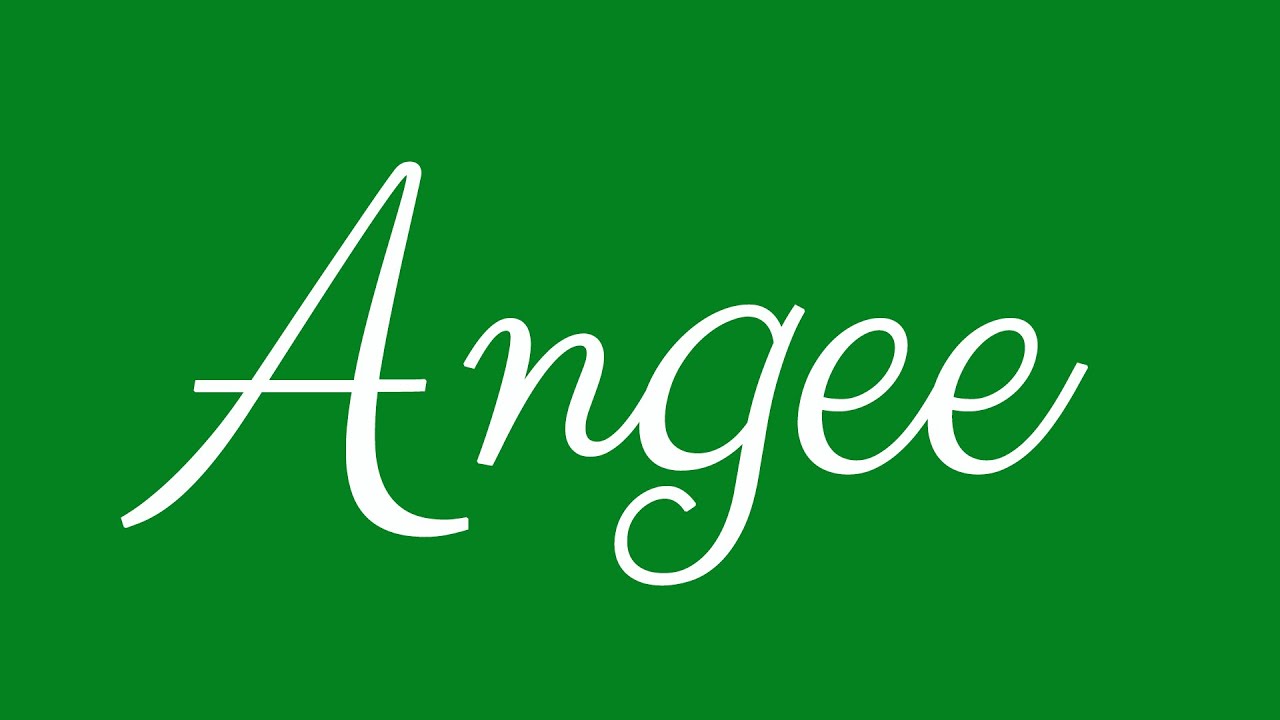 Learn how to Sign the Name Angee Stylishly in Cursive Writing - YouTube