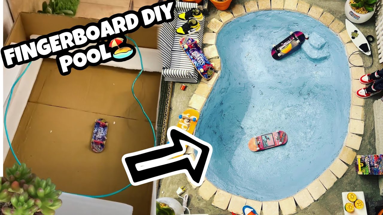 CONCRETE FINGERBOARD POOL (HOW TO) #fingerboard #fingerboarding # ...