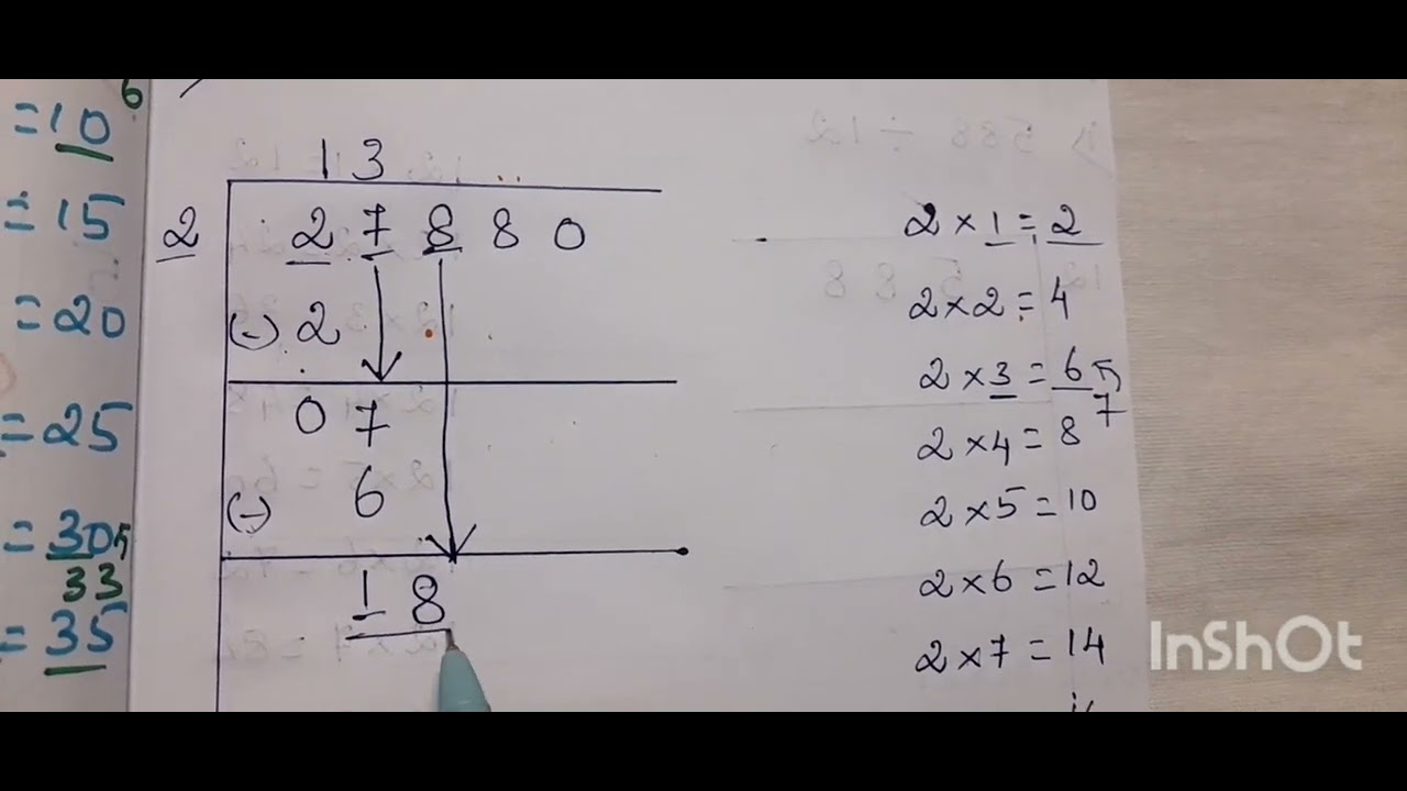 LONG DIVISION FOR BEGINNERS / METHOD : 6 / HOW TO DIVIDE LAST DIGIT 0 ...