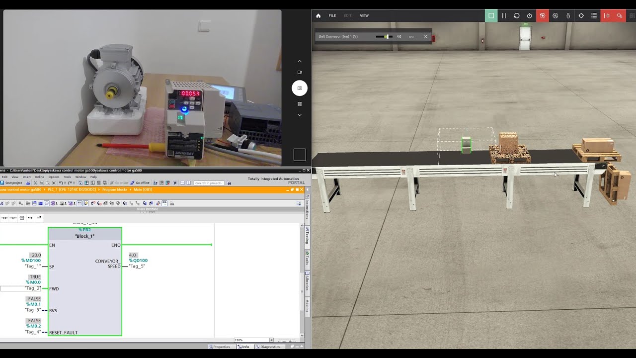 PLC - Part 98 (TIA & Inverter Yaskawa GA500) - YouTube