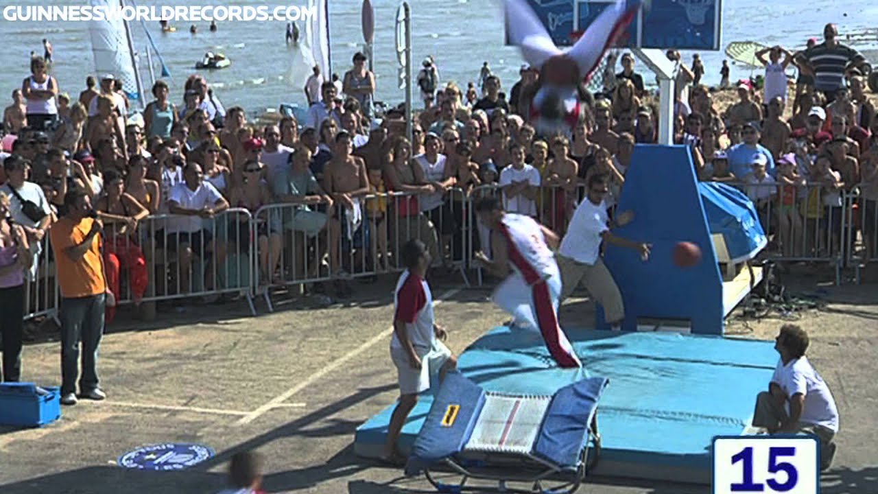 Most Forward Flip Slam Dunks In 30 Seconds - Guinness World records ...
