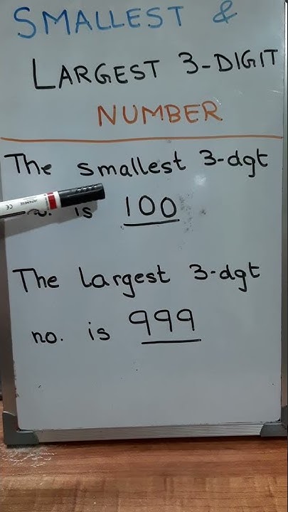 Write the smallest 3 digit number Write the largest 3 digit number #smallestnumber # ...