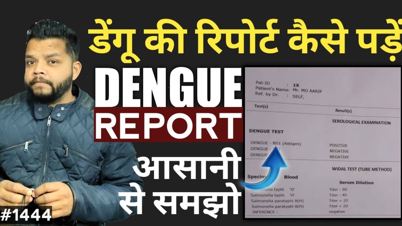 डेंगु की रिपोर्ट पढ़ना सीखिये | How To Read Dengue Report At Home - YouTube