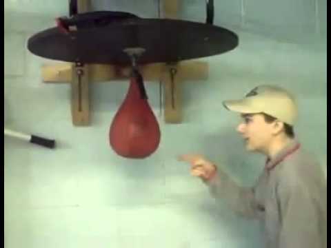 Kid Gets hit by Punching bag very funny - YouTube