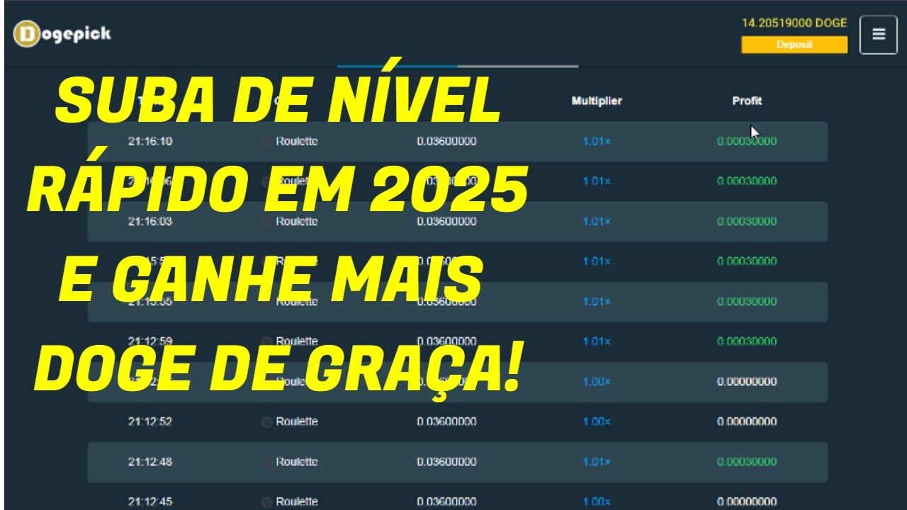 DOGEPICK VEJA A MELHOR ESTRATEGIA PRA SUBIR DE NIVEL RÁPIDO E GANHAR ...