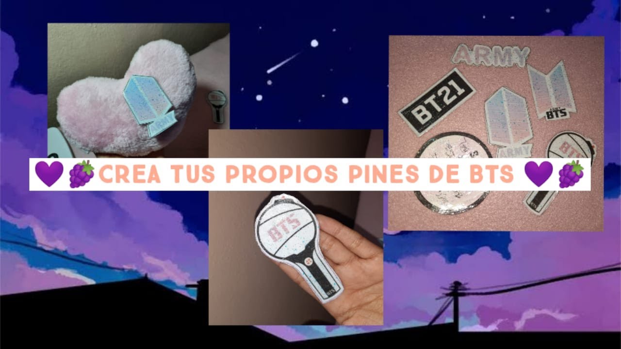 💜🍇Crea y personaliza tus propios PINES de BTS💜🍇 - YouTube