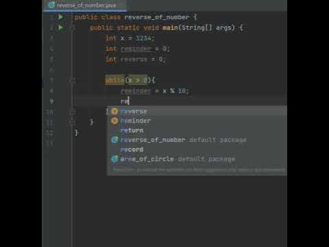 Java program to Reverse number #javaprogramming #java #shorts - YouTube