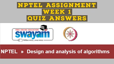 NPTEL ASSIGNMENT ANSWERS - YouTube