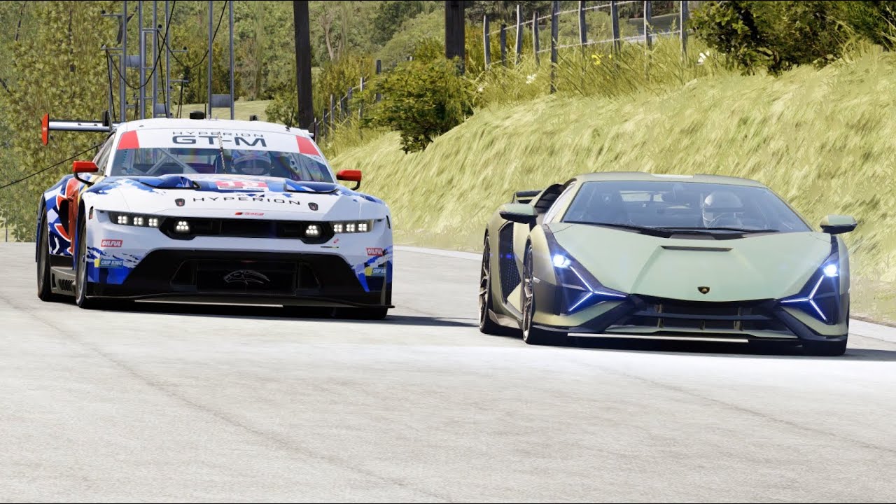 Ford Mustang GT3 2025 GT-M Hyperion V8 vs Lamborghini Sian vs Ferrari ...