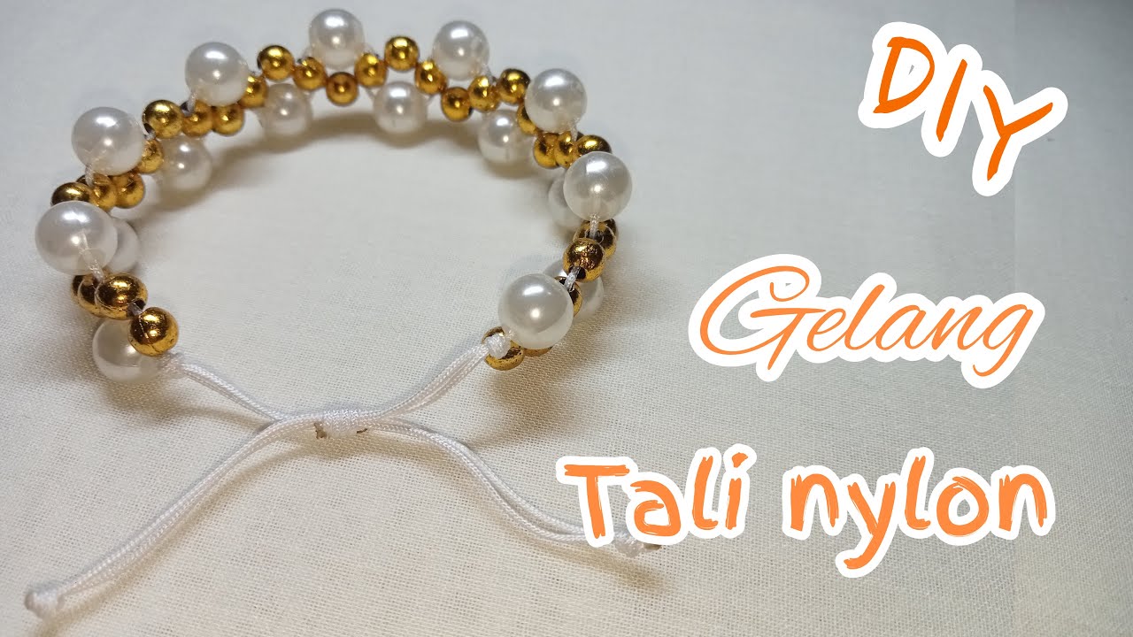 tutorial cara mudah membuat gelang yang cantik | beading bracelet - YouTube