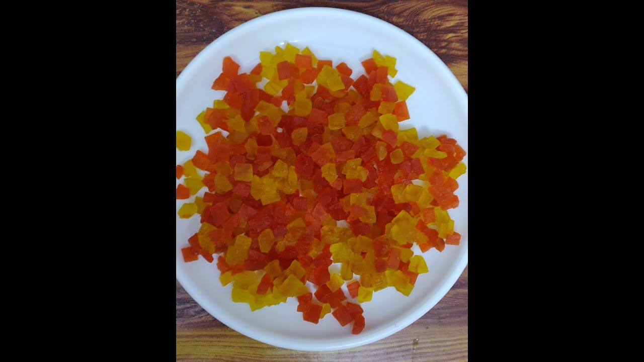 Watermelon Rind Tutti Frutti | Candy | How to make Tutti Frutti from ...