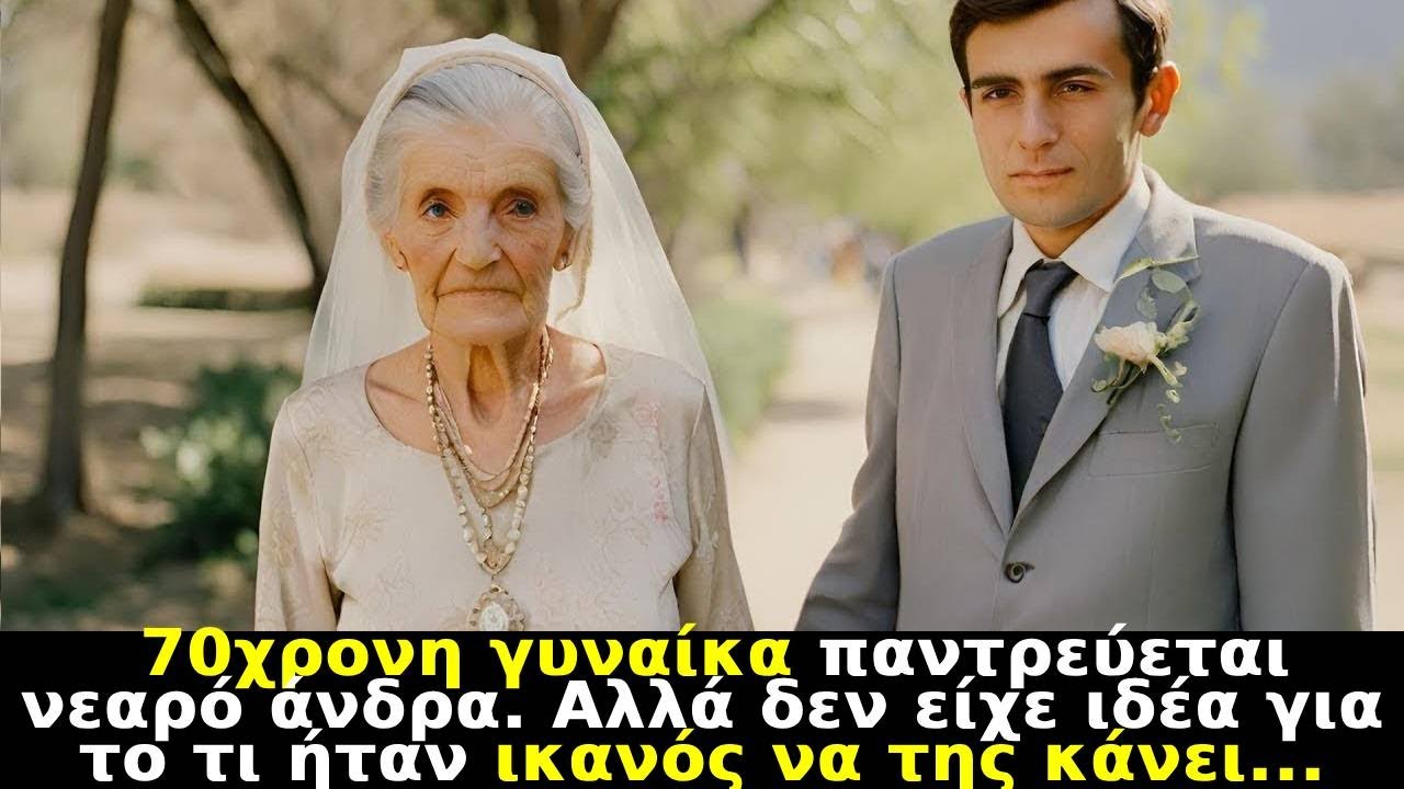 70χρονη γυναίκα παντρεύεται νεαρό άνδρα. Αλλά δεν είχε ιδέα για το τι ...