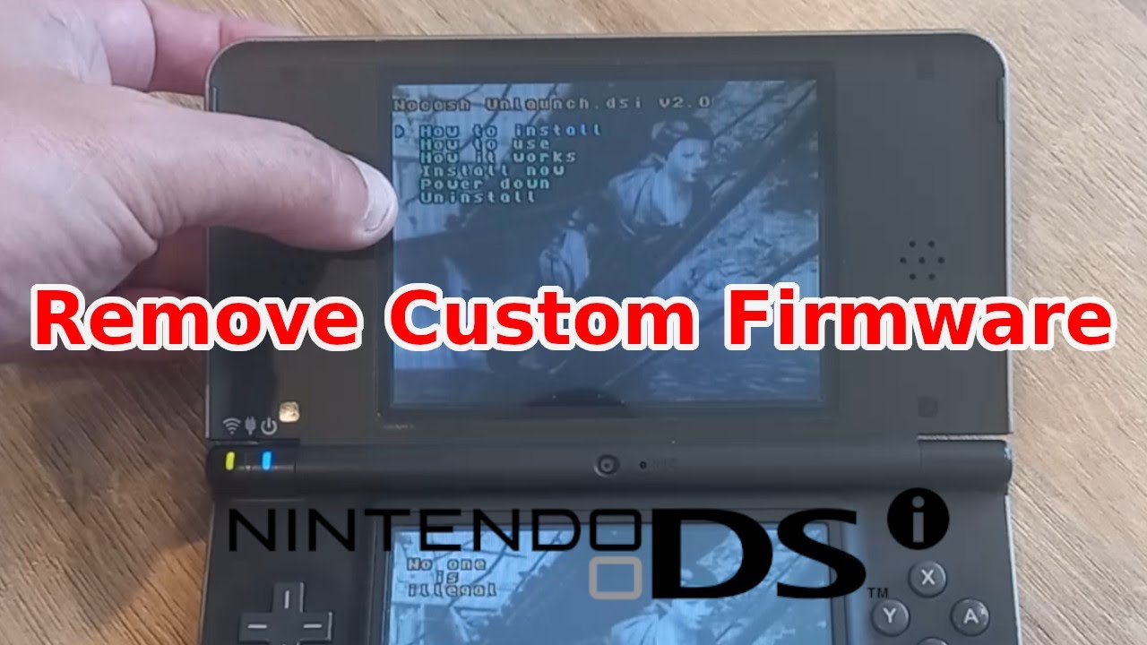 How To Remove Custom Firmware From Nintendo DSi/XL. Easy & Quick. - YouTube