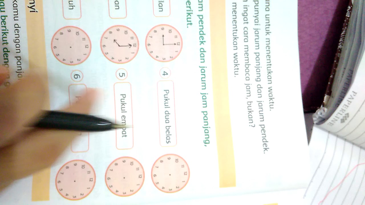 Mengenal Waktu dan cara membaca jam - YouTube