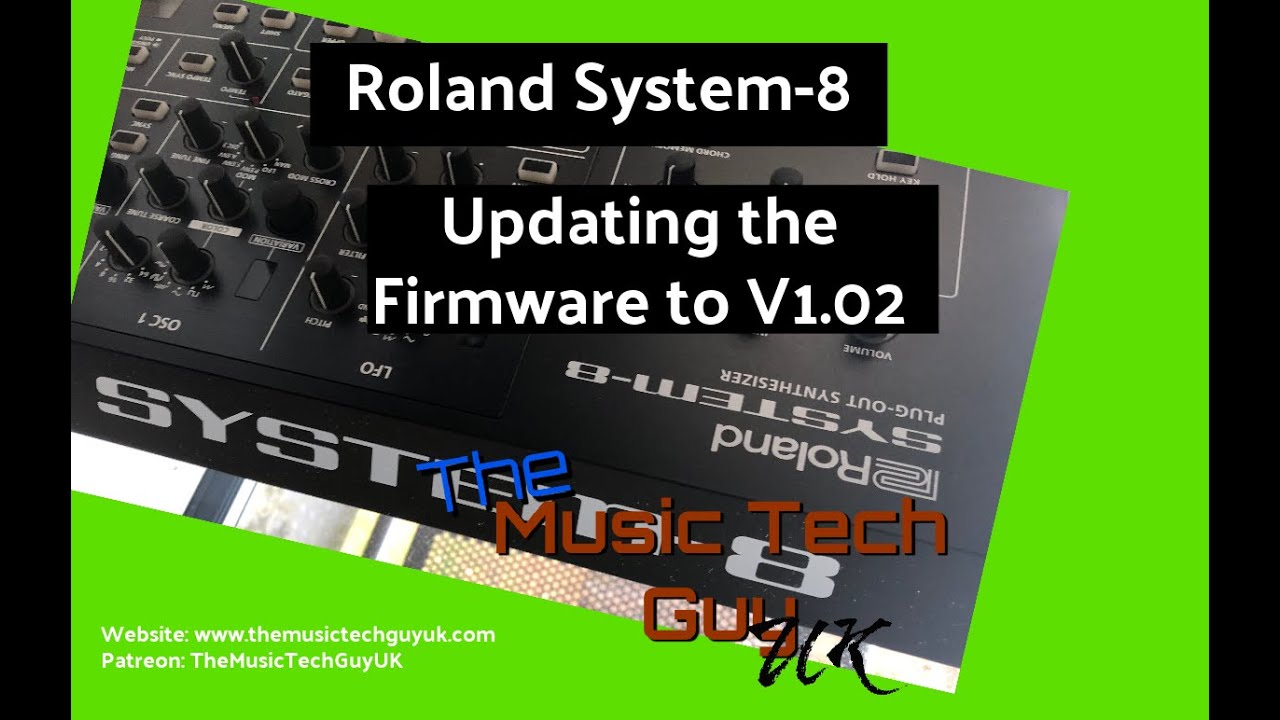 Roland System-8 - Updating the Firmware to V1.02 - YouTube